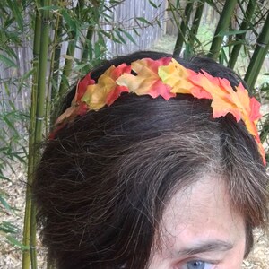 Fall Maple Leaf Crown, Fall Leaf Headband, Orange Leaf Crown, Autumn ...