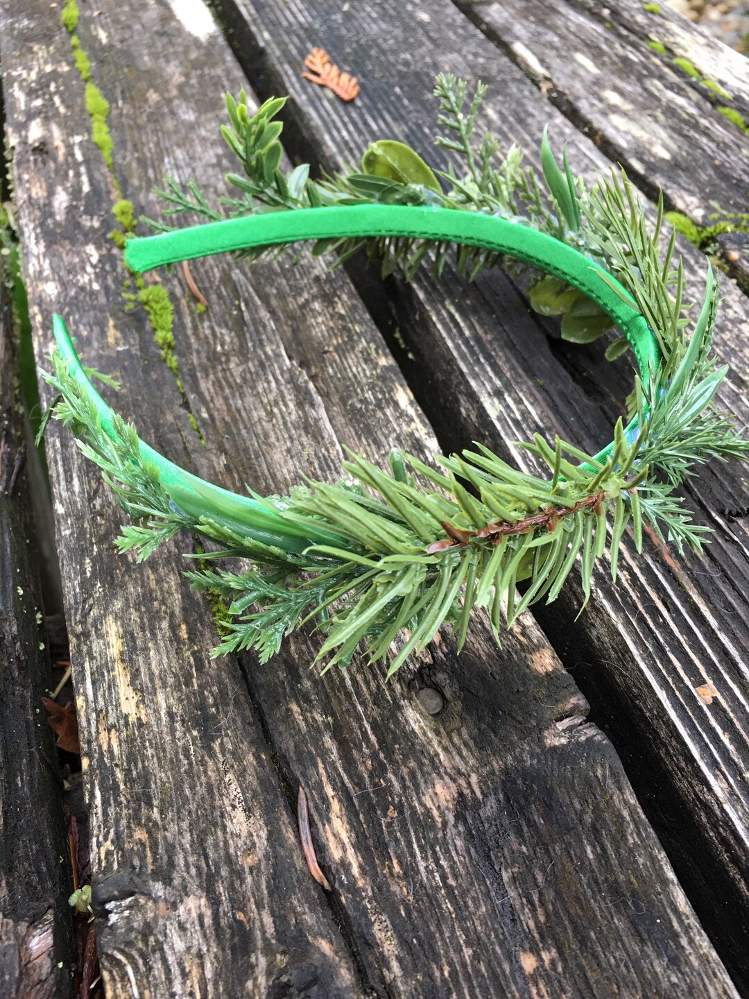 Evergreen Sprig Crown, Leafy Green Headband, Winter Holiday Crown ...