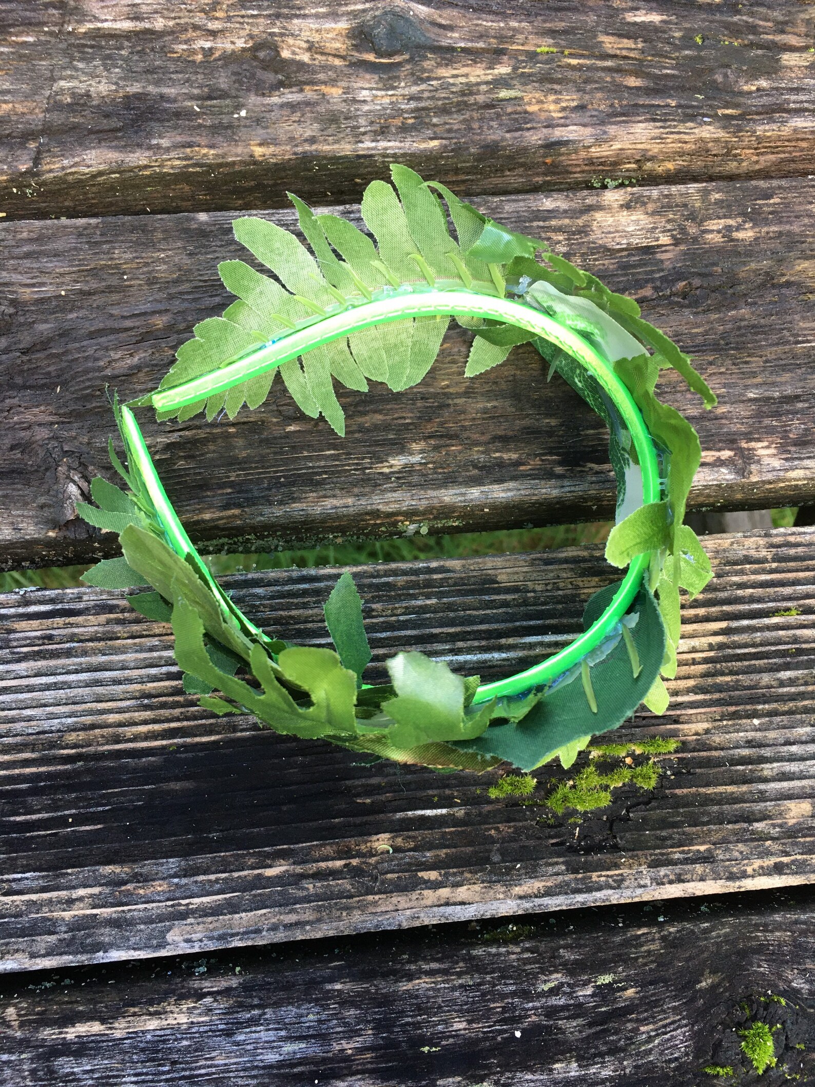 Green Leaf Woodland Crown Leafy Green Crown Wood Elf - Etsy
