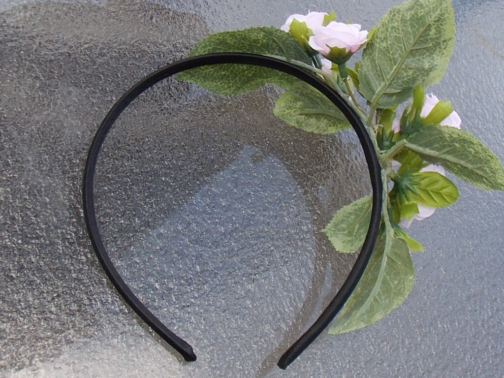 Pale Pink Rose Spray Flower Headband Rose Floral Crown With - Etsy