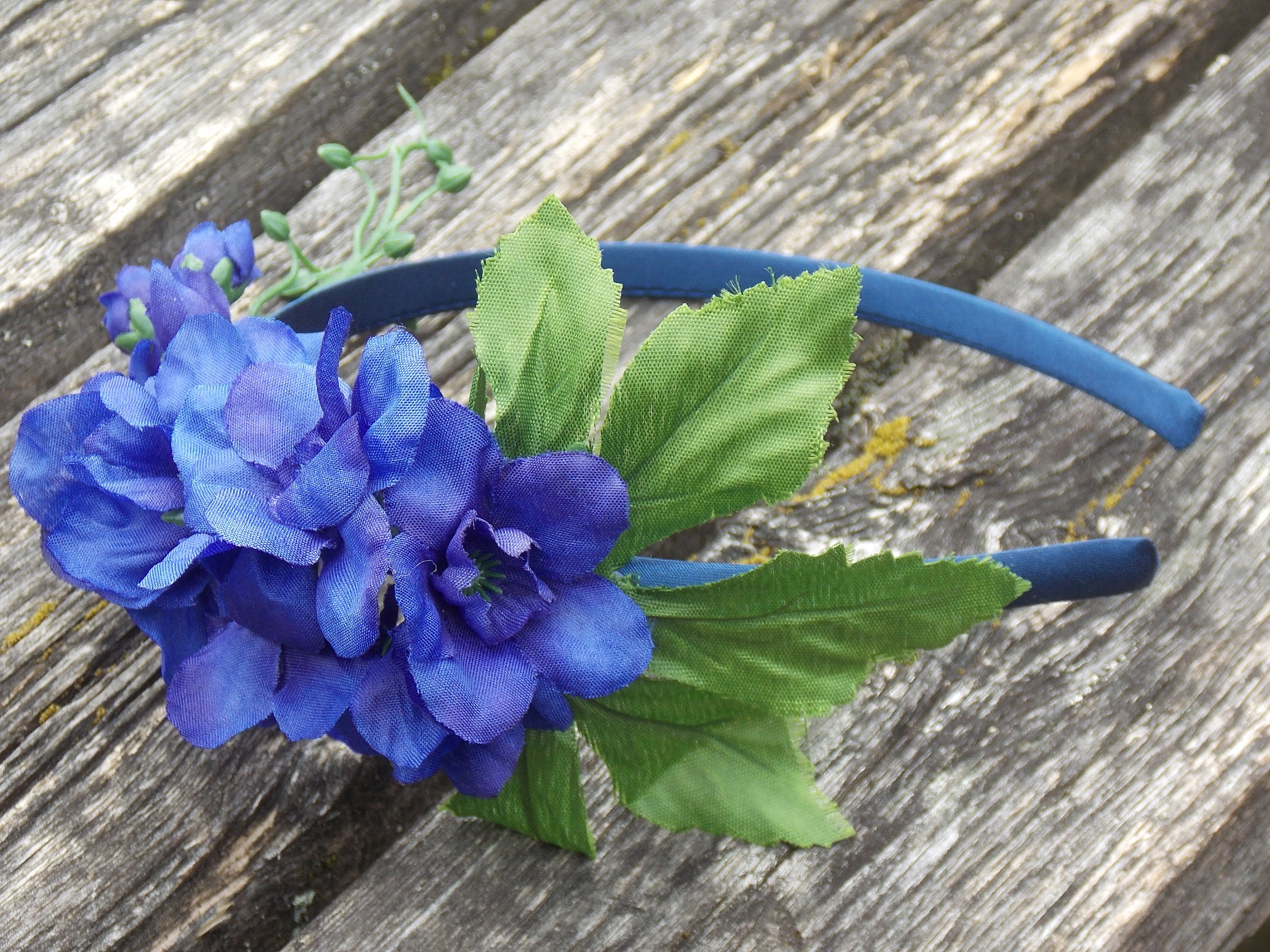 Blue Delphinium Flower Crown, Dark Blue Flower Crown, Delphinium ...