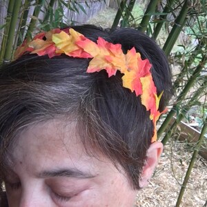 Fall Maple Leaf Crown, Fall Leaf Headband, Orange Leaf Crown, Autumn ...