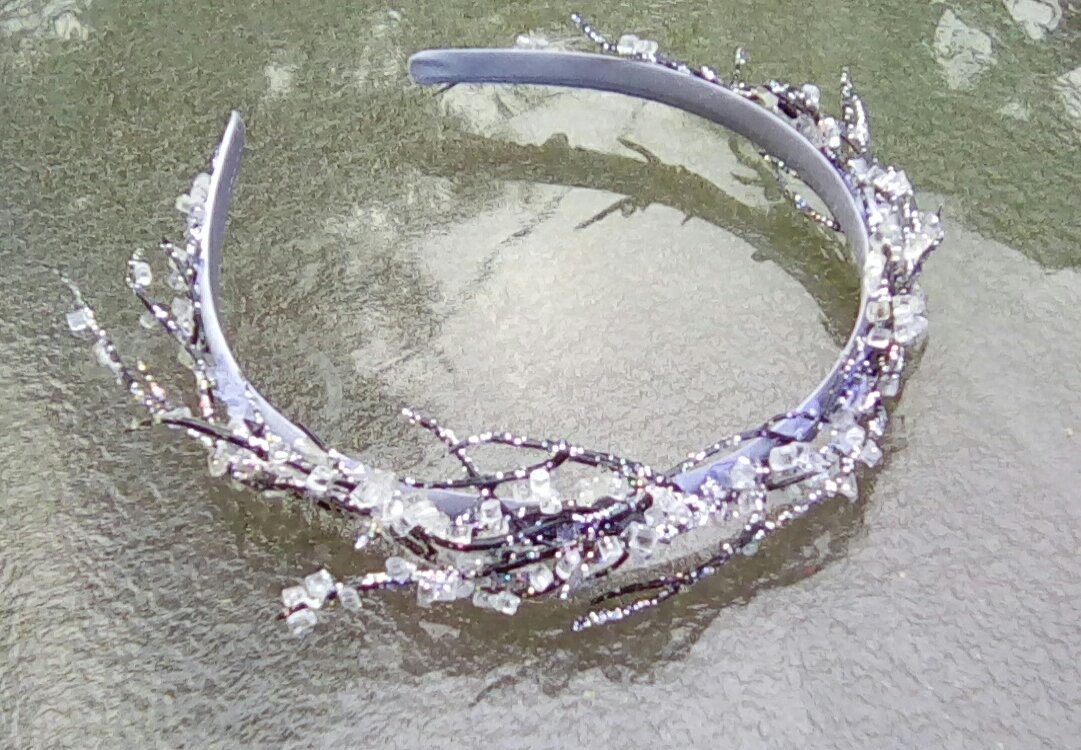 Solstice Crown of Glittery Twigs, Sparkling Twig Crown, Yule Crown ...