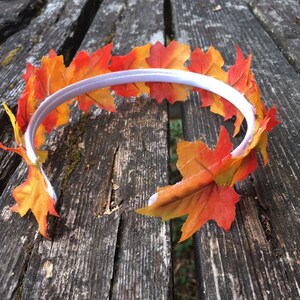 Fall Maple Leaf Crown, Fall Leaf Headband, Orange Leaf Crown, Autumn ...