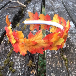 Fall Maple Leaf Crown, Fall Leaf Headband, Orange Leaf Crown, Autumn ...