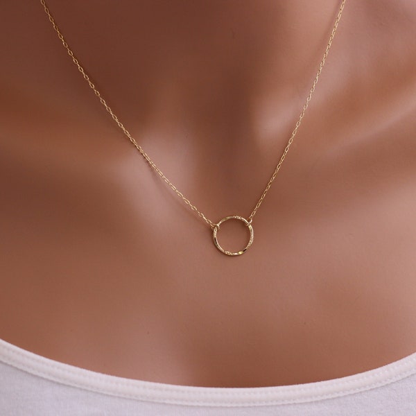 Gold Circle Necklace - Etsy