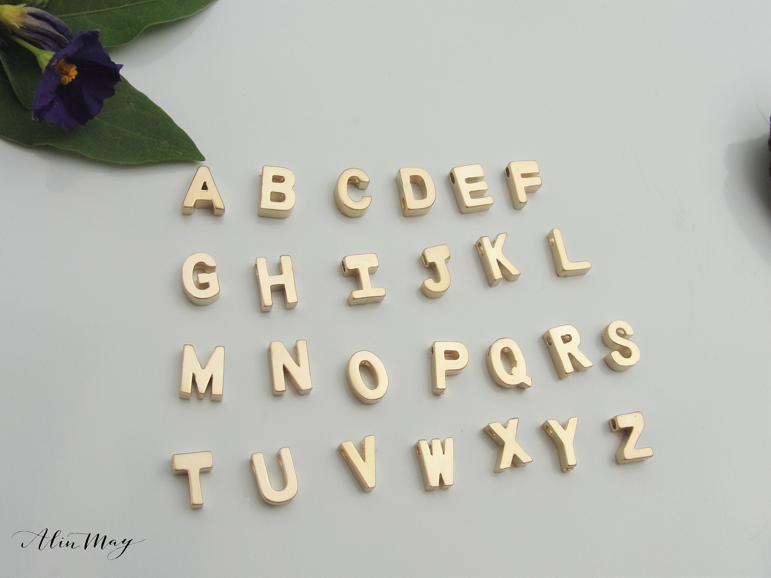 Gold Initial Necklace Initial Necklace Letter Necklace - Etsy