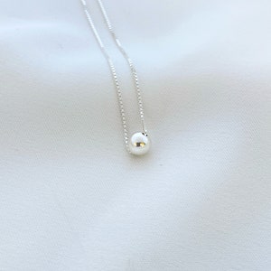 Versatile Sterling Silver Ball Necklace Smooth or Diamond Cut Elegant ...