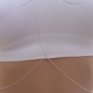 Sterling Silver Body Chain, Body Chain Necklace, Long Necklace Silver ...
