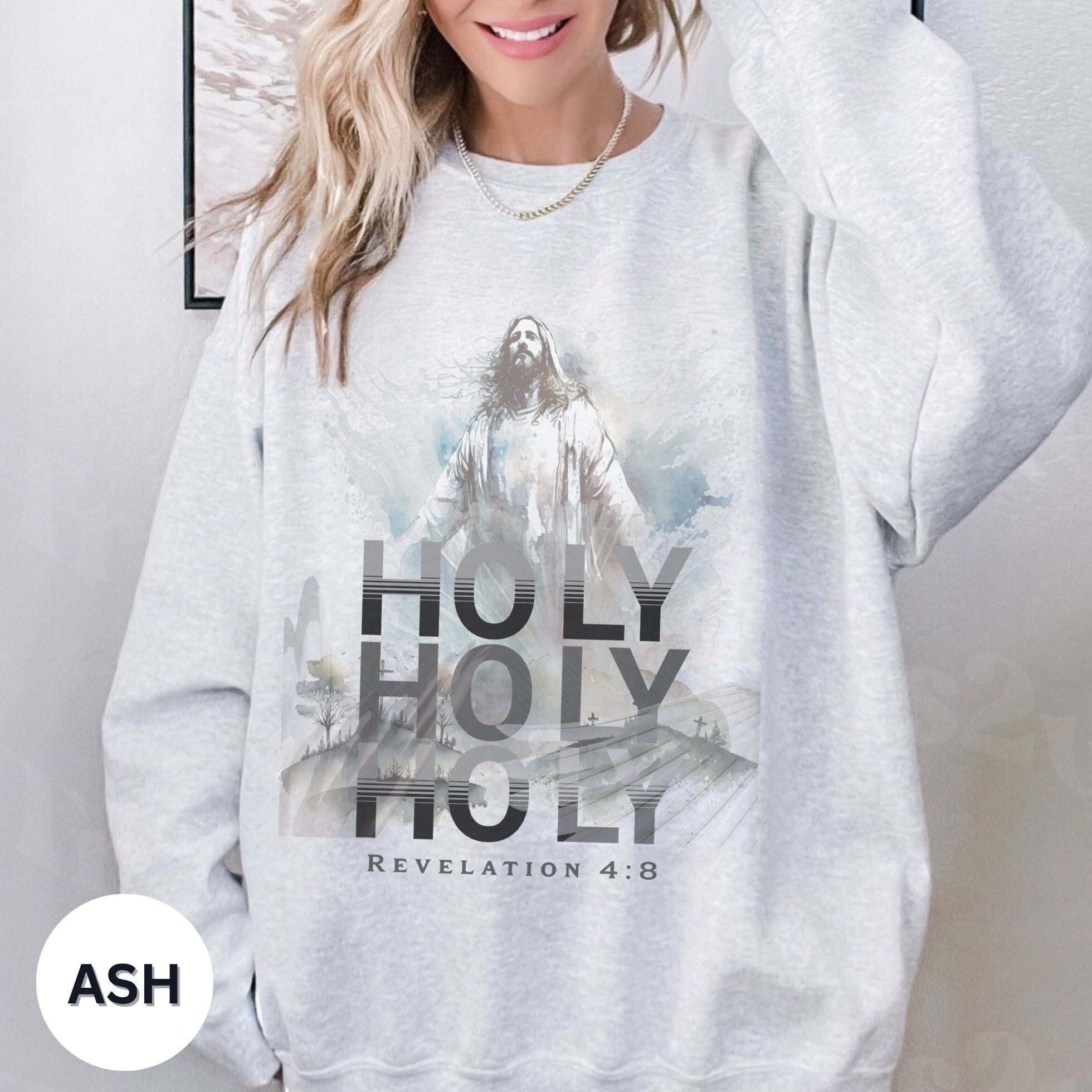 Christian Sweatshirt Holy Holy Holy Shirt for Men Christian Streetwear ...