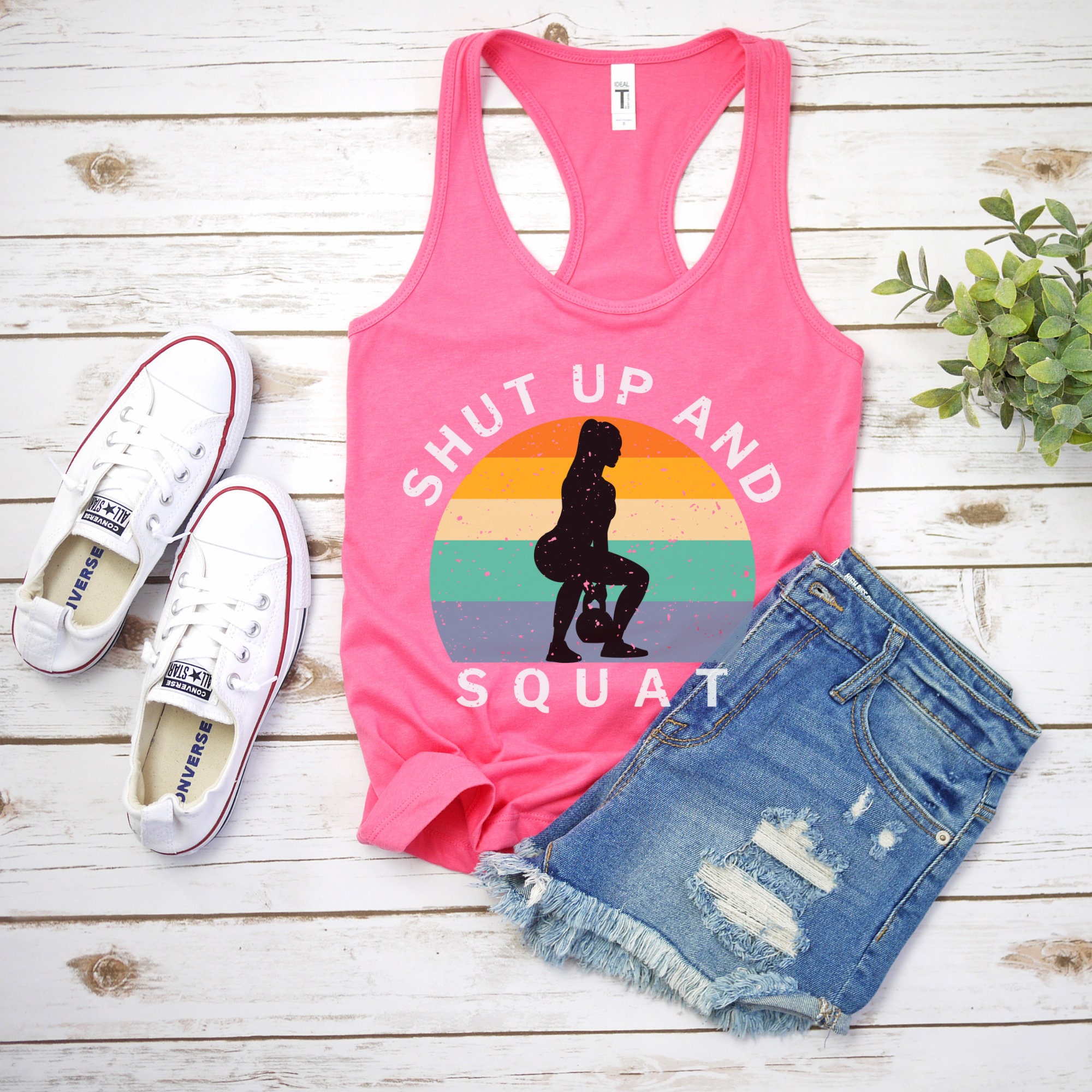 Shut up and Squat Tank Gym Tank Fitness Shirt Womens Tank - Etsy