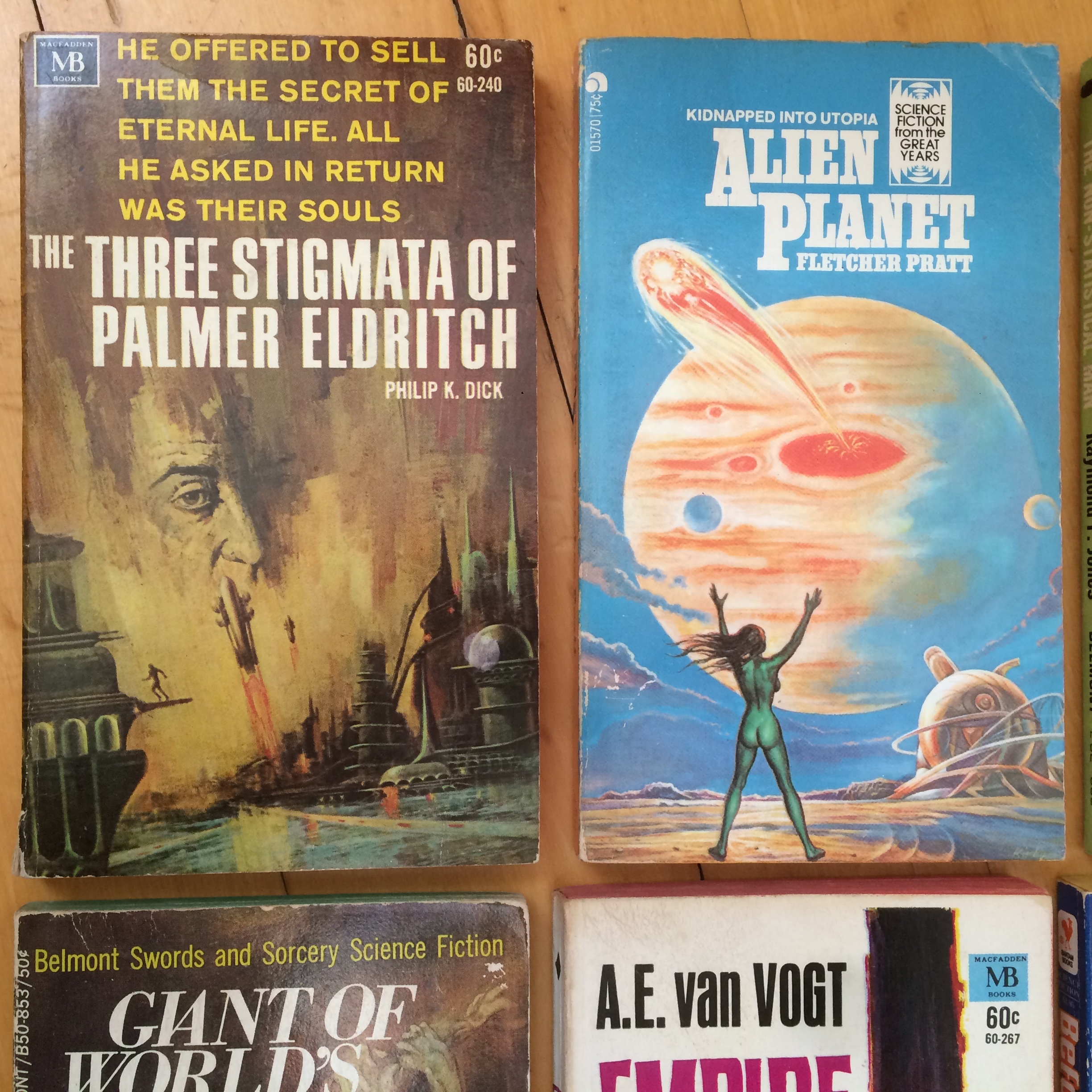 1960-70-80 Vintage Science Fiction, Paperback Books, 6 Popular Sci Fi ...