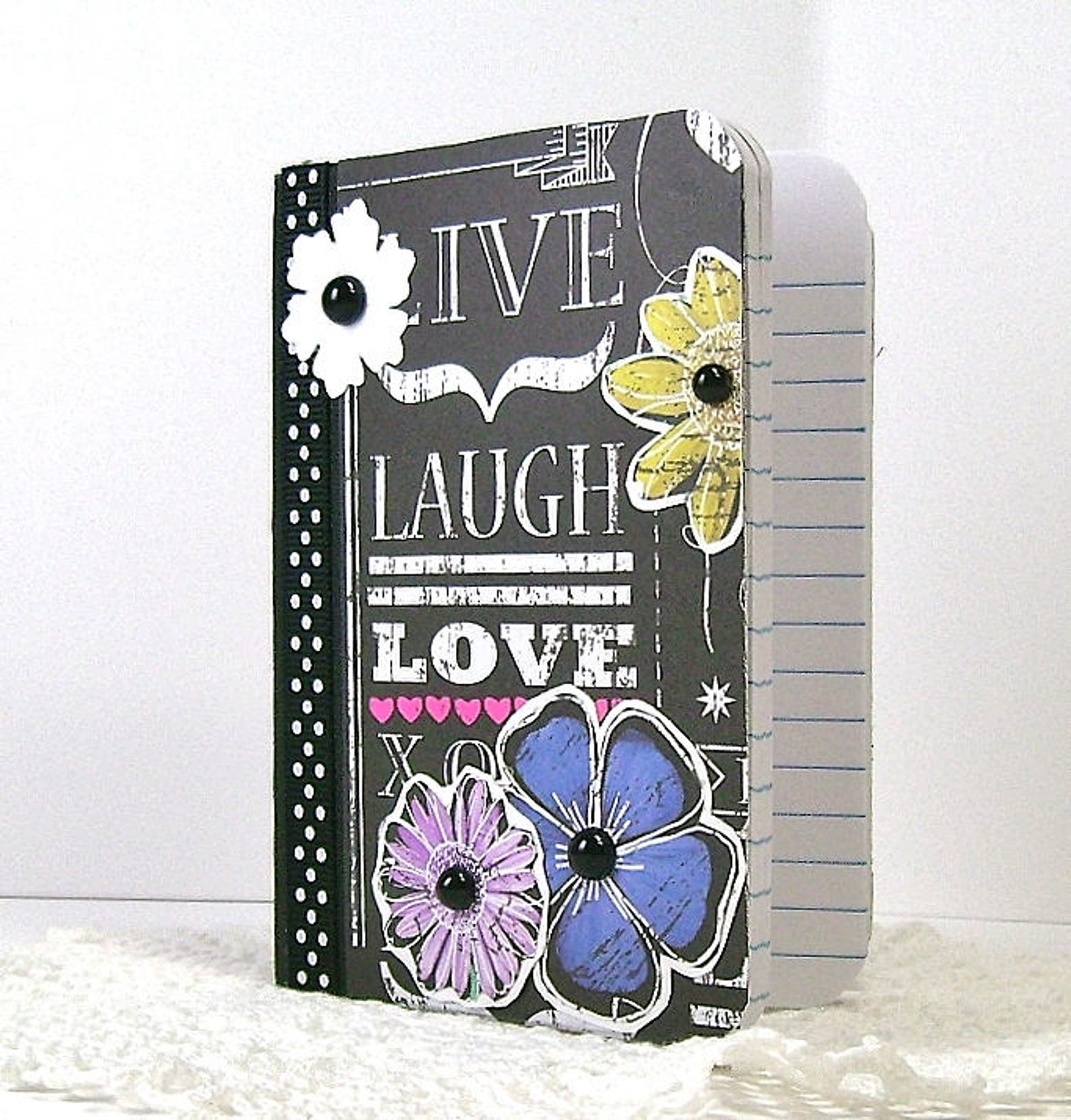 Chalkboard Note Book Pocket Notebook Mini Notes Live Laugh | Etsy