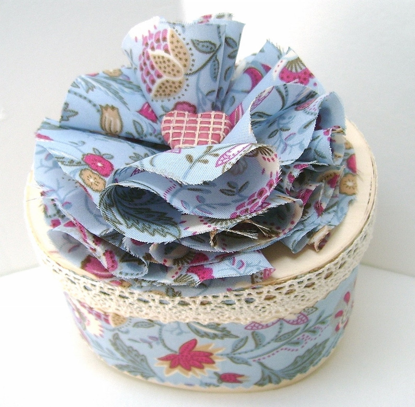 Romantic Light Blue Round Gift Box Decorative Box Jewelry - Etsy