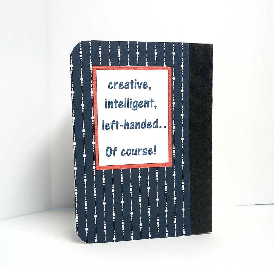 Left-handed Notebook: Navy Blue Pattern, Red Accent (3 X 4 Mini) - Etsy