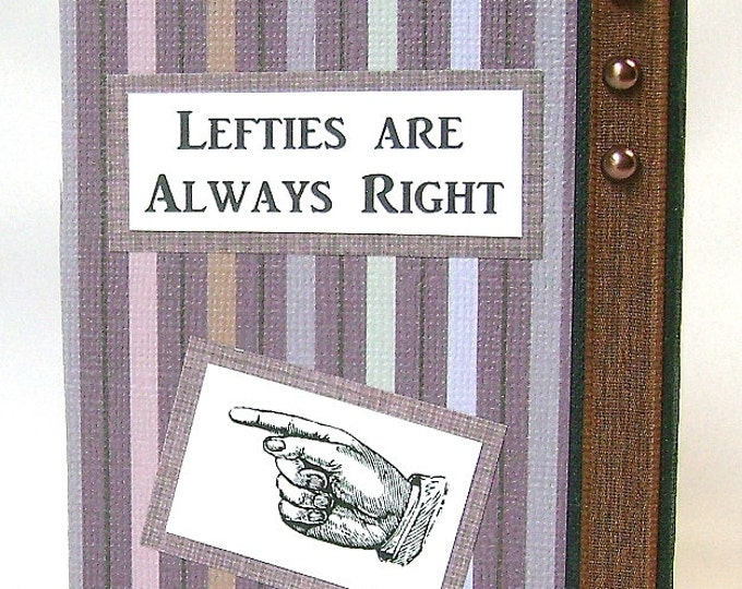 Striped Lefty Note Book, Left Handed Notebook, Lefty Gift, Leftie Humor ...