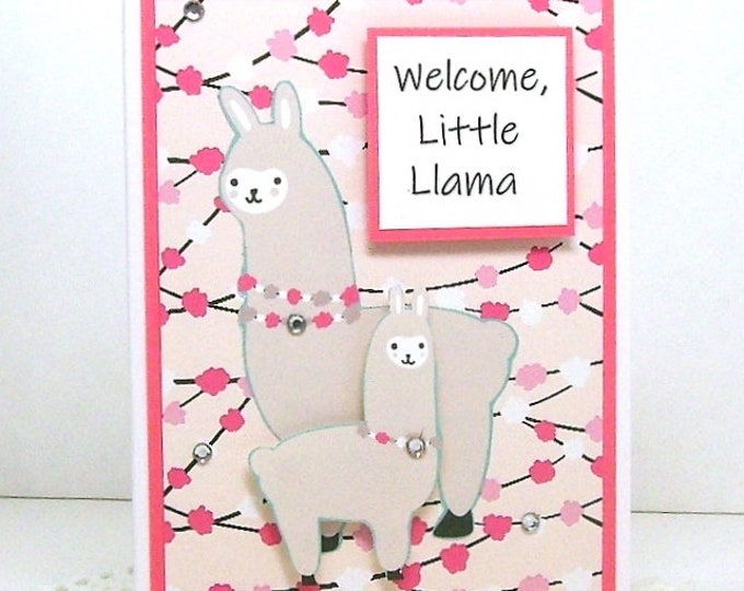 Llama Baby Card, New Baby Card, Little Llama Baby, Newborn Card ...