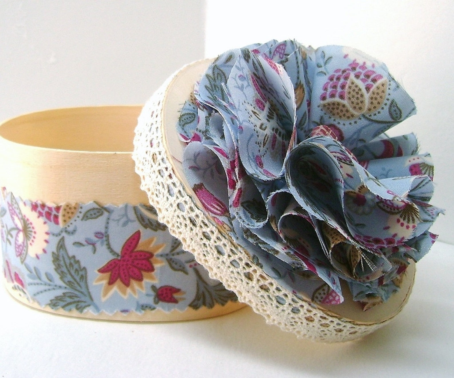 Romantic Light Blue Round Gift Box Decorative Box Jewelry - Etsy