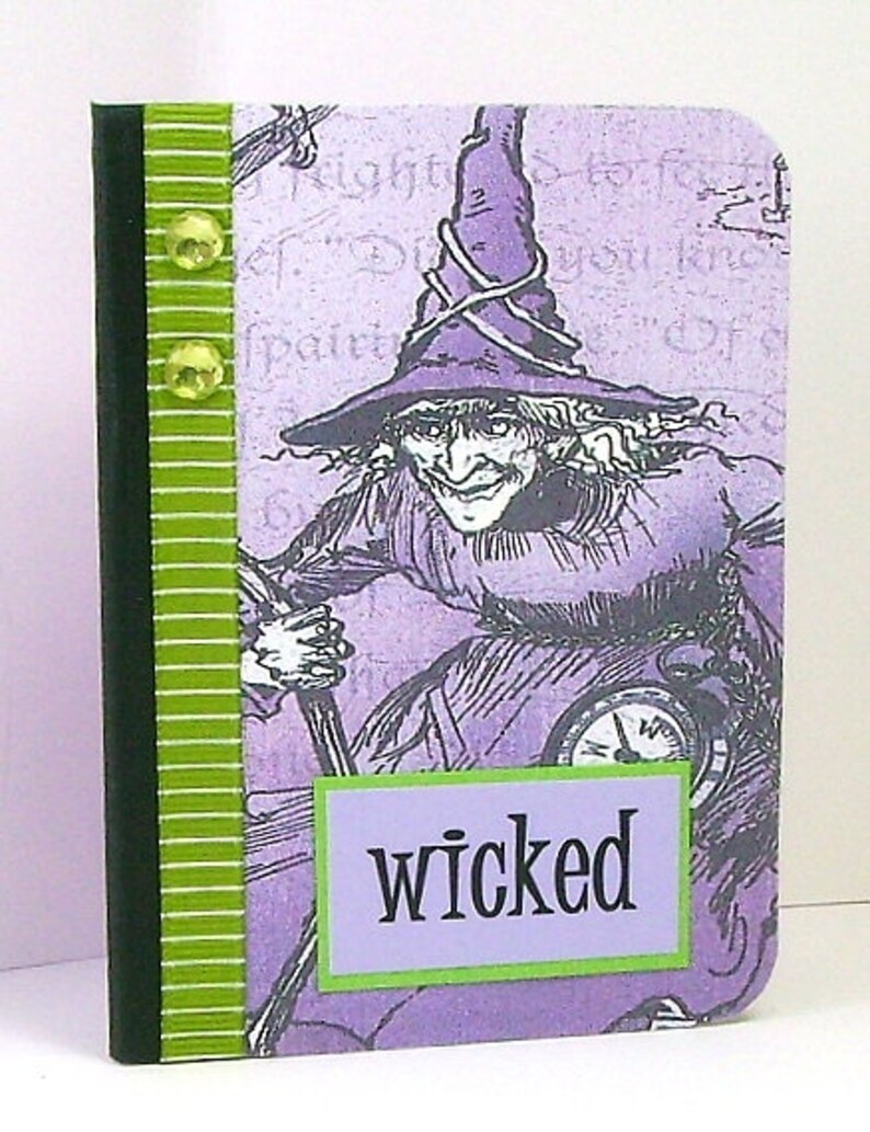 Witch notebook Wicked note book Mini notebook Wicked Witch | Etsy