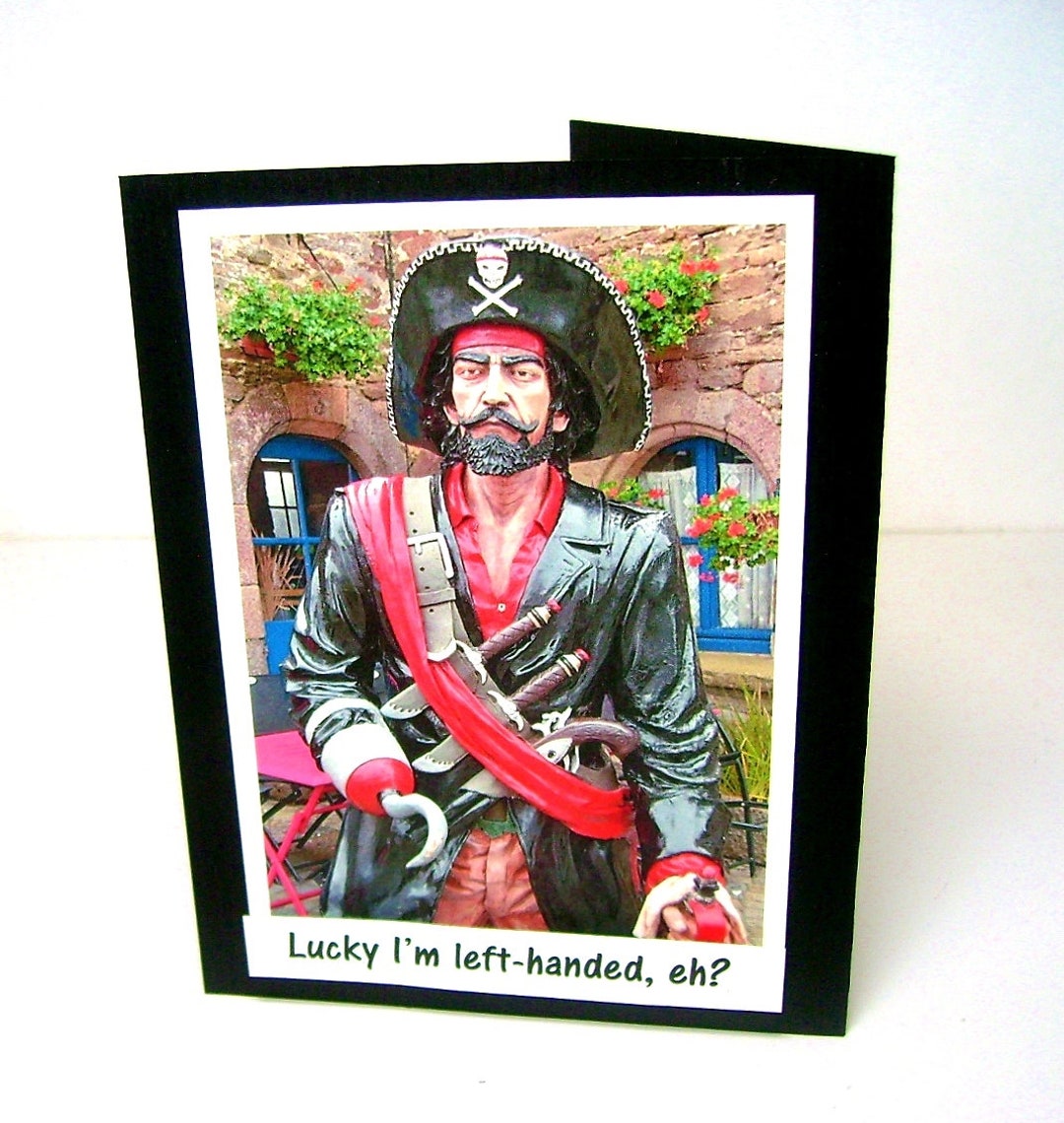 Lefty Birthday Card, Pirate Birthday Card, Left Handed Pirate, Leftie ...