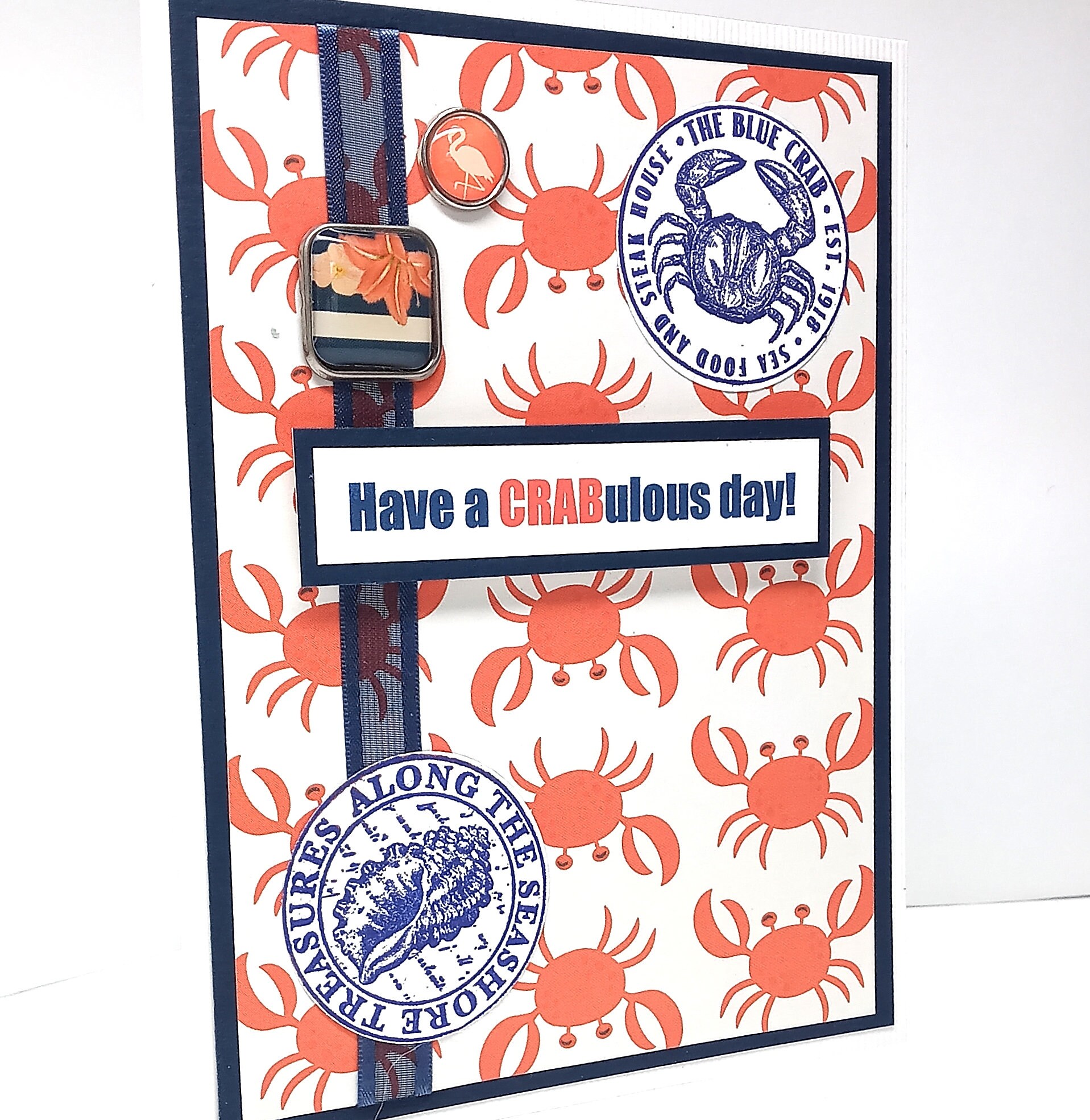 Crab greeting card Birthday card Celebrate card - Etsy Nederland