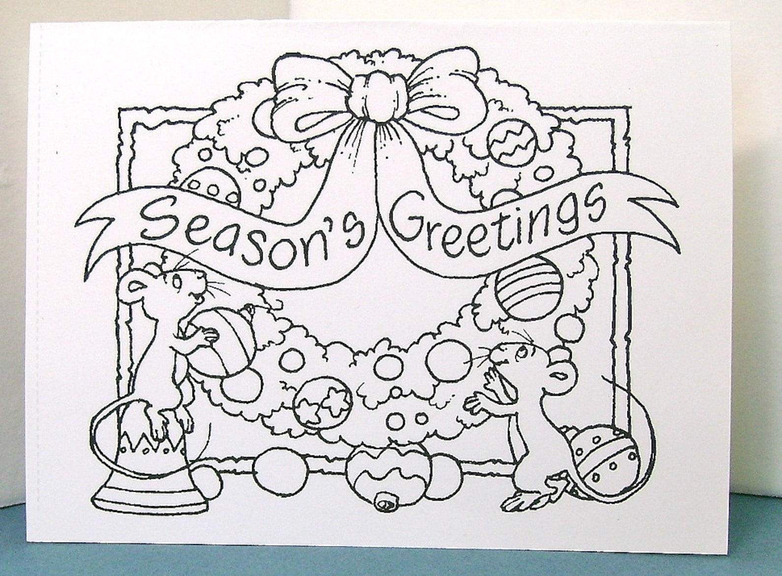 Christmas Cards to Color Coloring Cards Set of Four | Etsy
