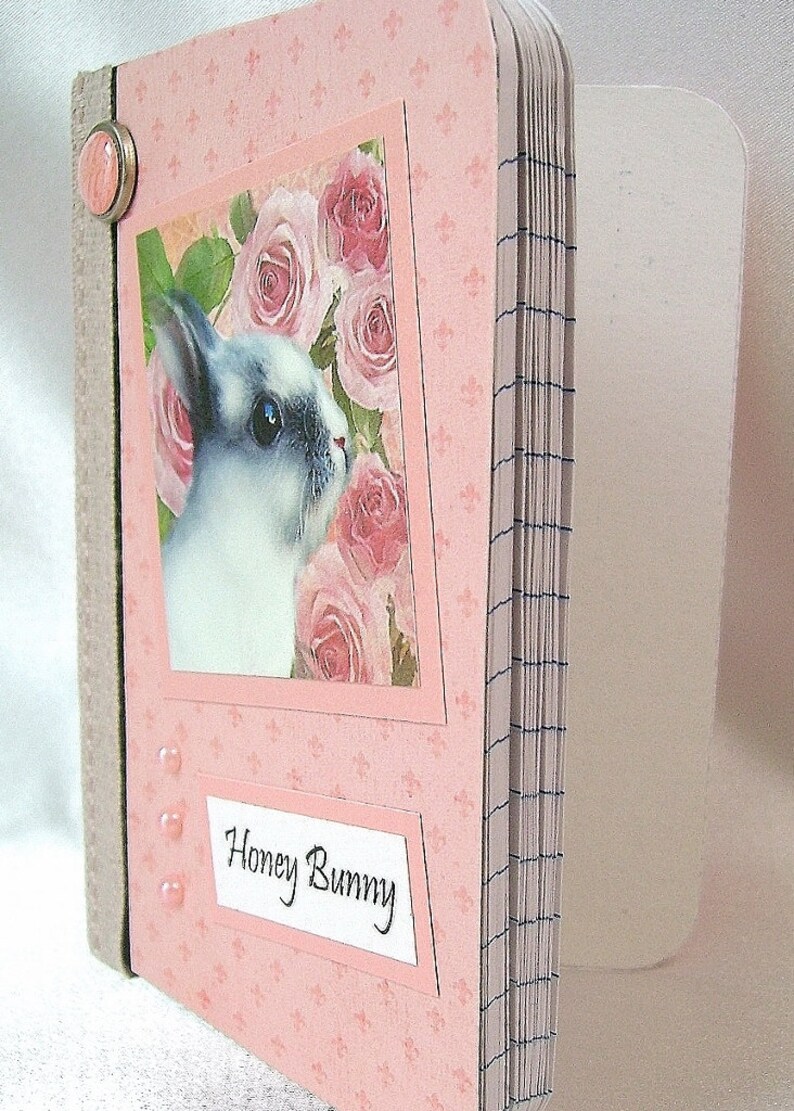 Mini pink note book Baby bunny notebook Honey bunny mini | Etsy