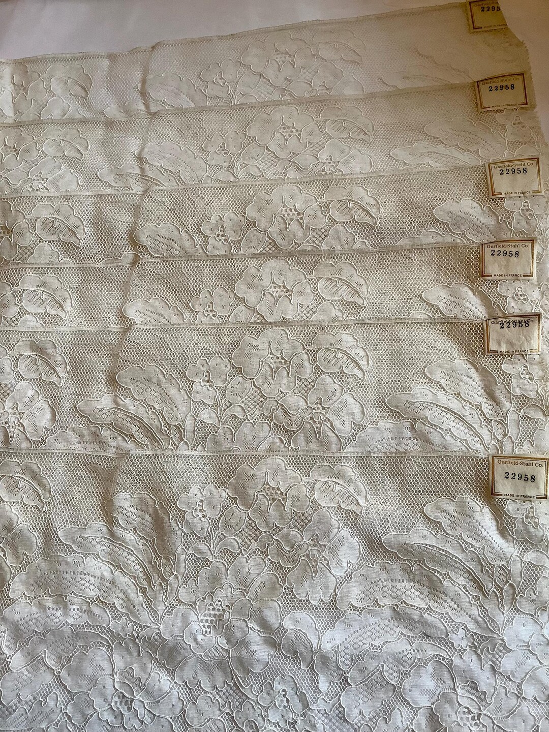 6 Vintage French Salesman Sale Cream Colored Large Size Salesman ...