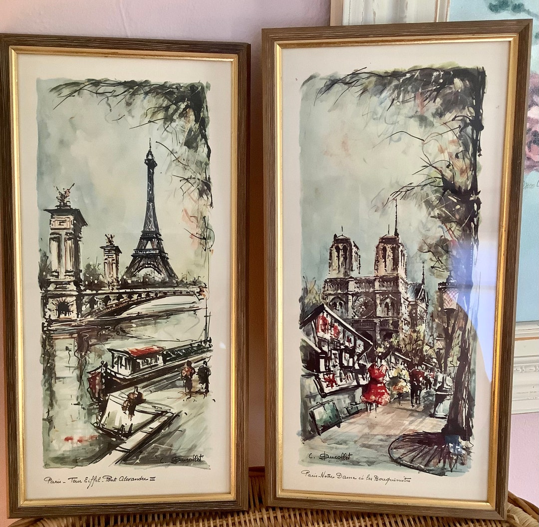 Choice of 1 Vintage Claude Ducollet French Themed Framed Print - Etsy