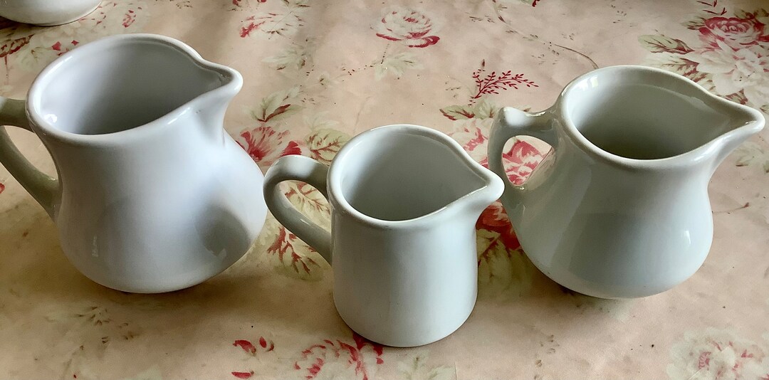 Choice of 1 Hall Vintage White Restaurant Creamer Pitcher - Etsy