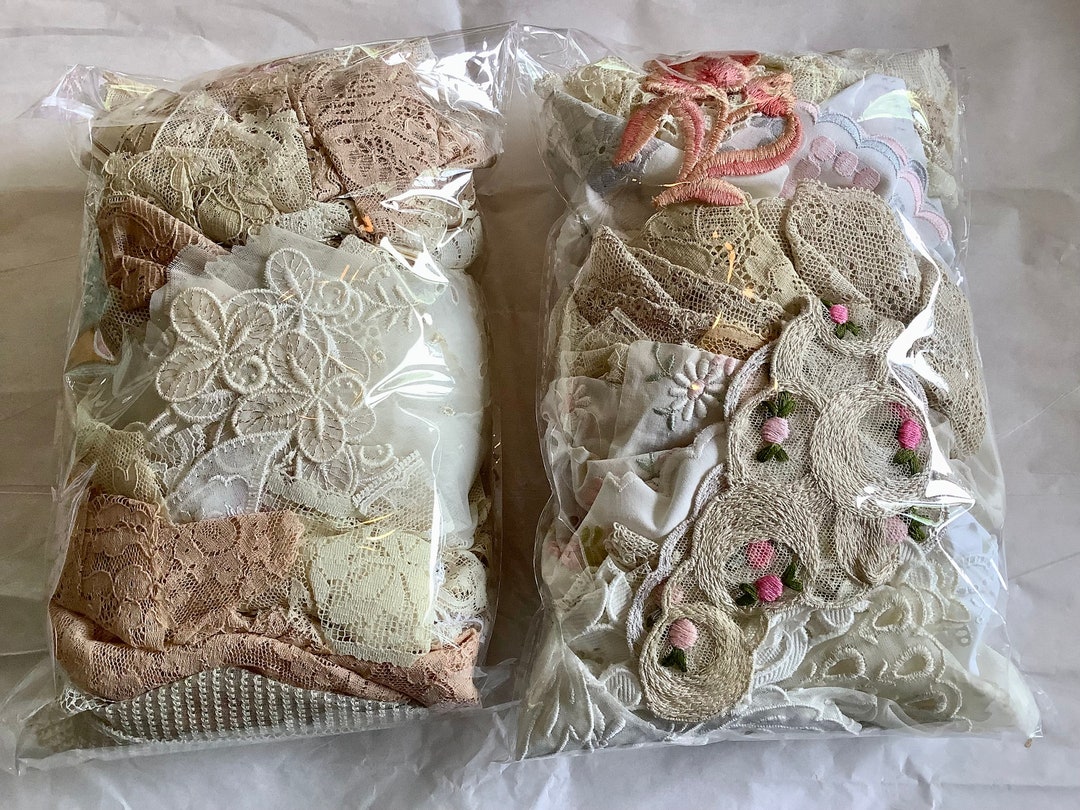 2 Grab Bags of Vintage Lace Trim and and This and That - Etsy