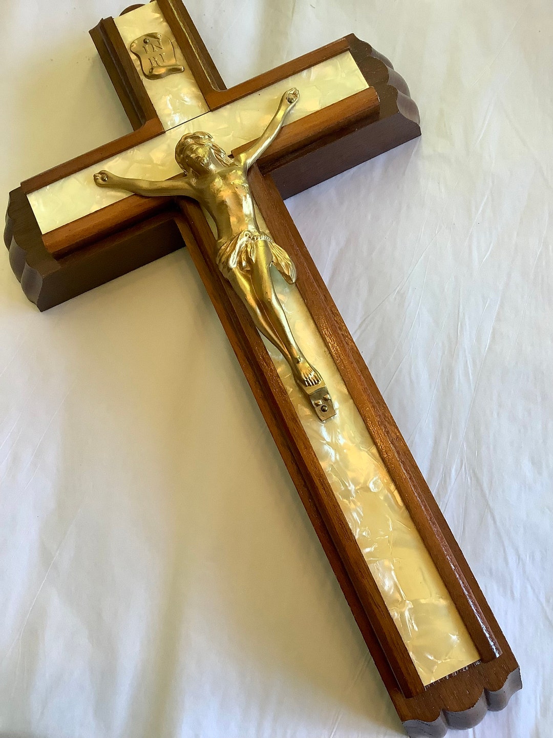 Vintage Last Rights Crucifix Cross Box With Candles, Holly Water Holder ...