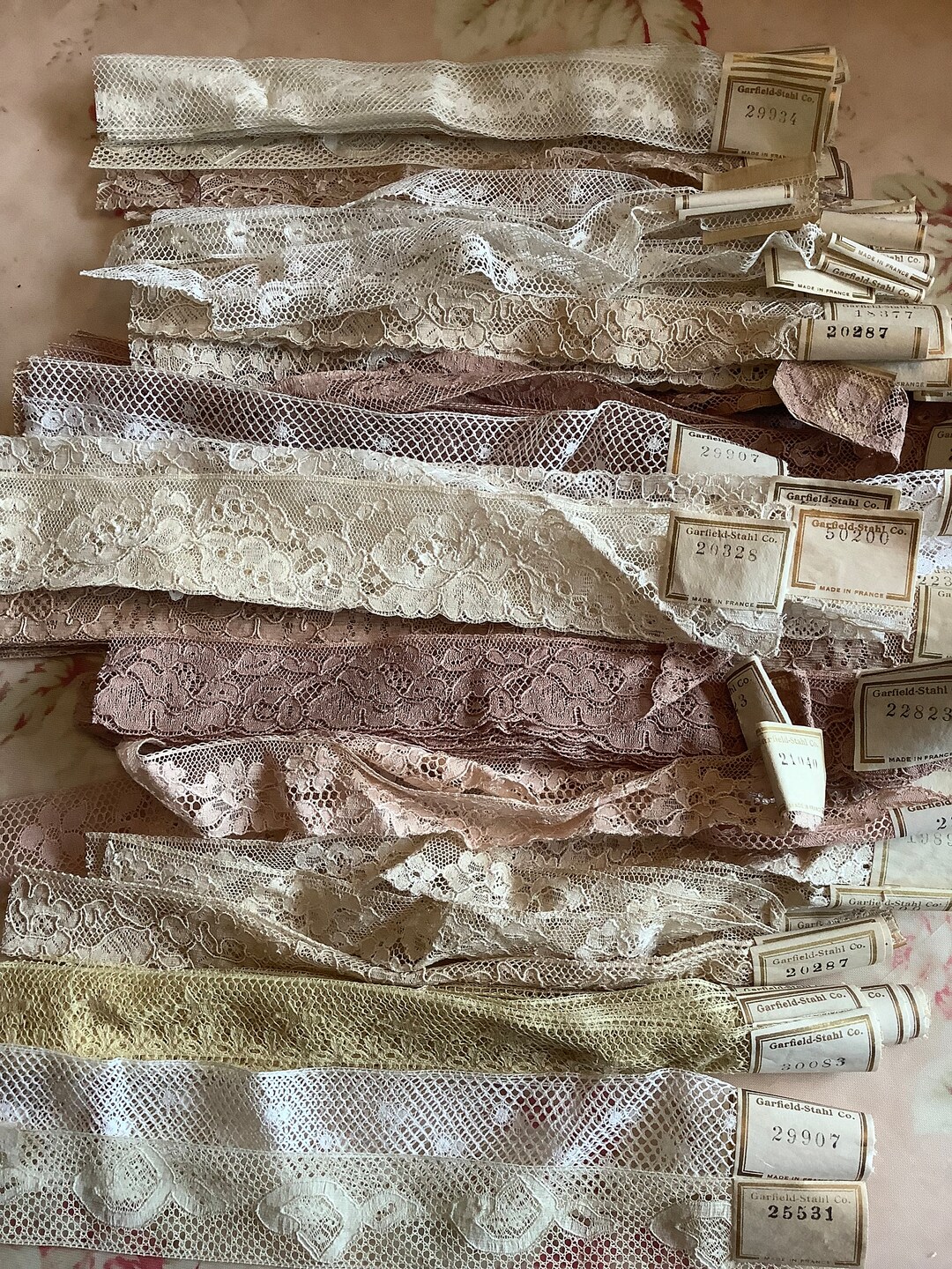 Assortment of 100 Vintage Thin French Salesman Samples Lace Lot 800 - Etsy