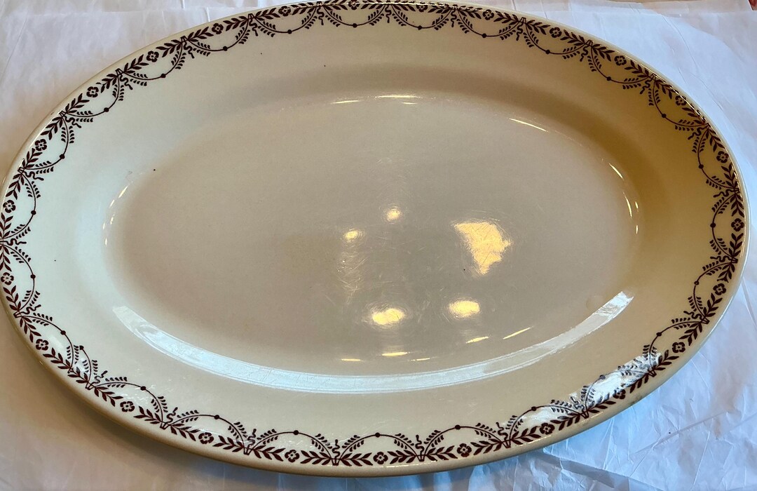 Vintage Wallace Desert Ware Maytime Pattern Oval Large Plate in Beige ...