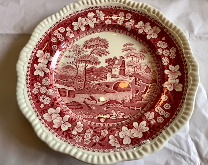 Vintage Spode Tower Pattern Dinner Plate in Pink Reddish With Newer ...