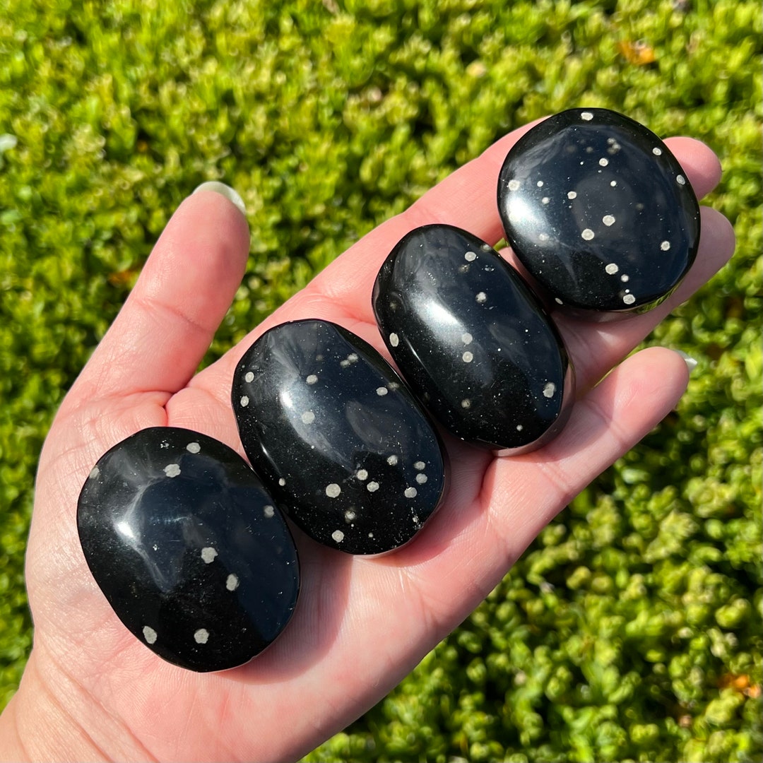 You Choose / Stardust Obsidian Palm Stone / Galaxy Obsidian / Snowflake ...