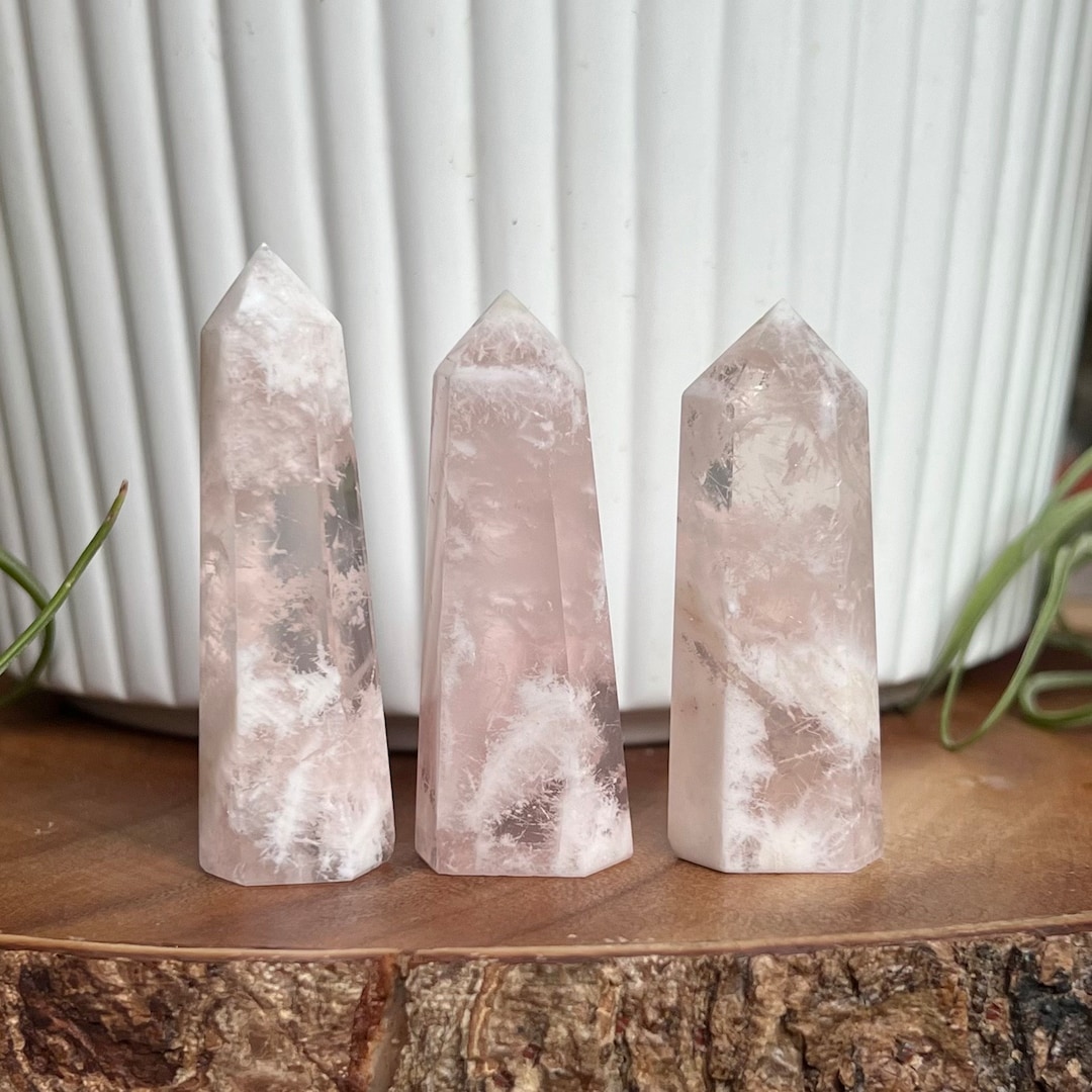 You Choose / White Garden Rose Quartz Tower / Snowflake Garden Rose ...