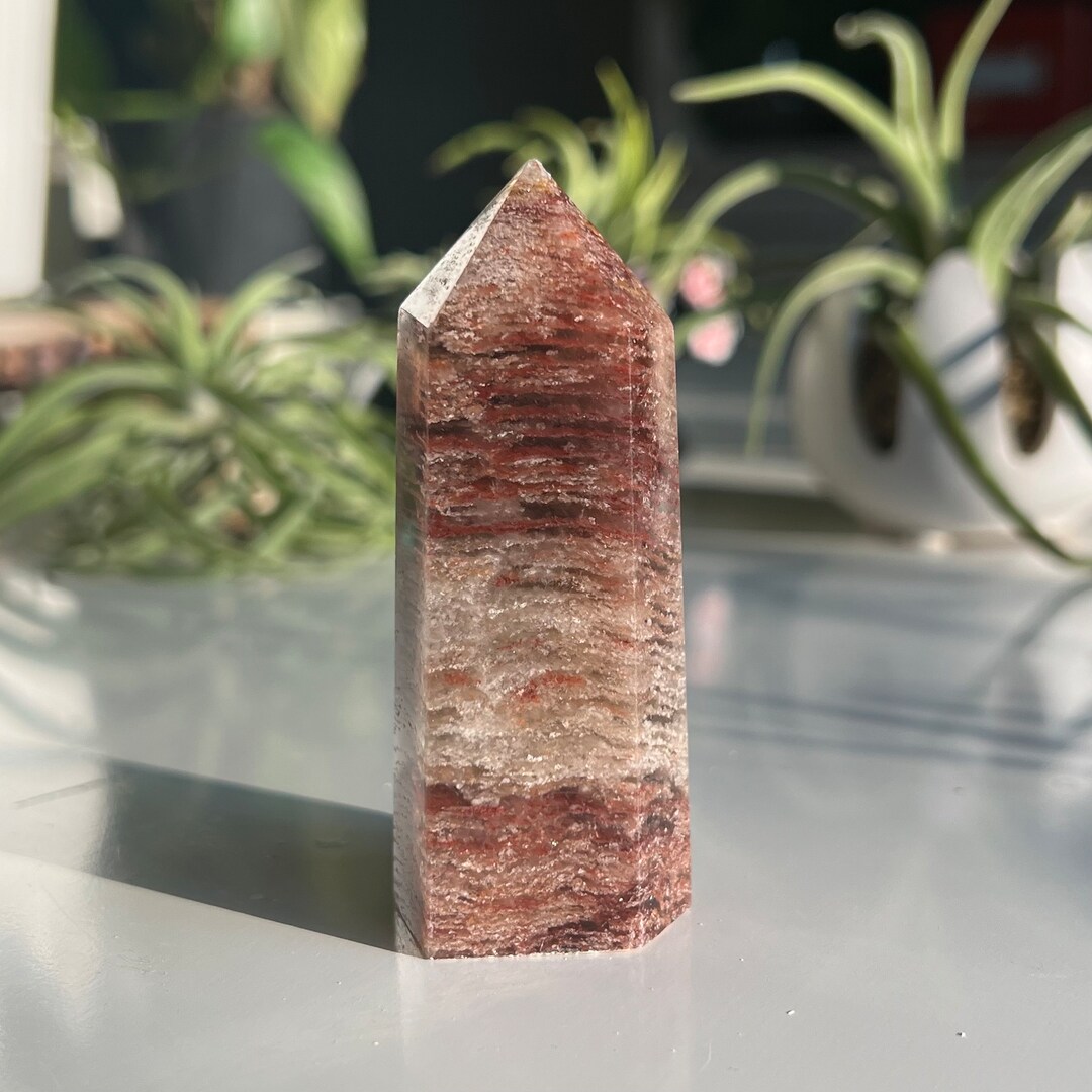 Thousand Layer Quartz Tower / Red Garden Quartz - Etsy