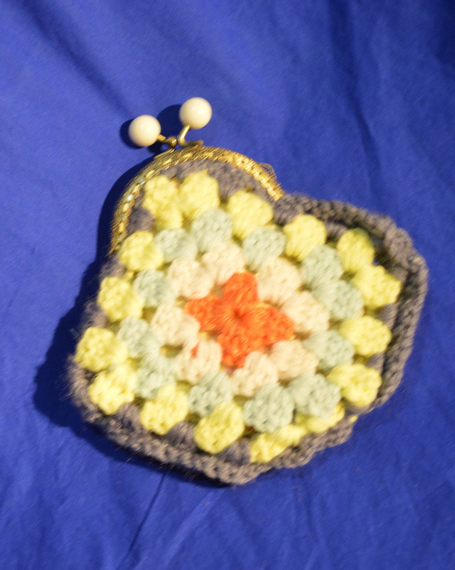 Fun Granny Square Coin Pouch Purses Lined With Cotton Metal Clasp by ...
