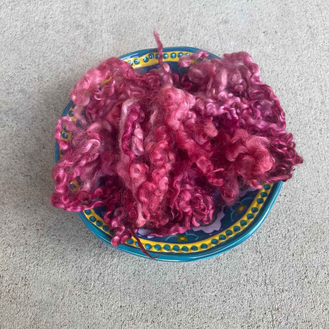 Rose Pink Locks, Teeswater Lock Wool, Art Yarn Spinning, Lock Spinning ...