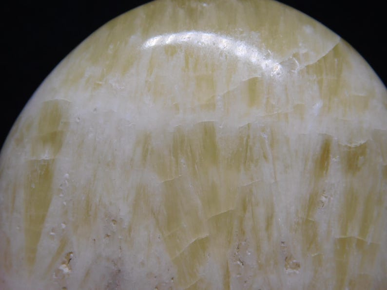 Banded Pineapple Calcite Palm Stone From Pakistan – Yellow Calcite ...