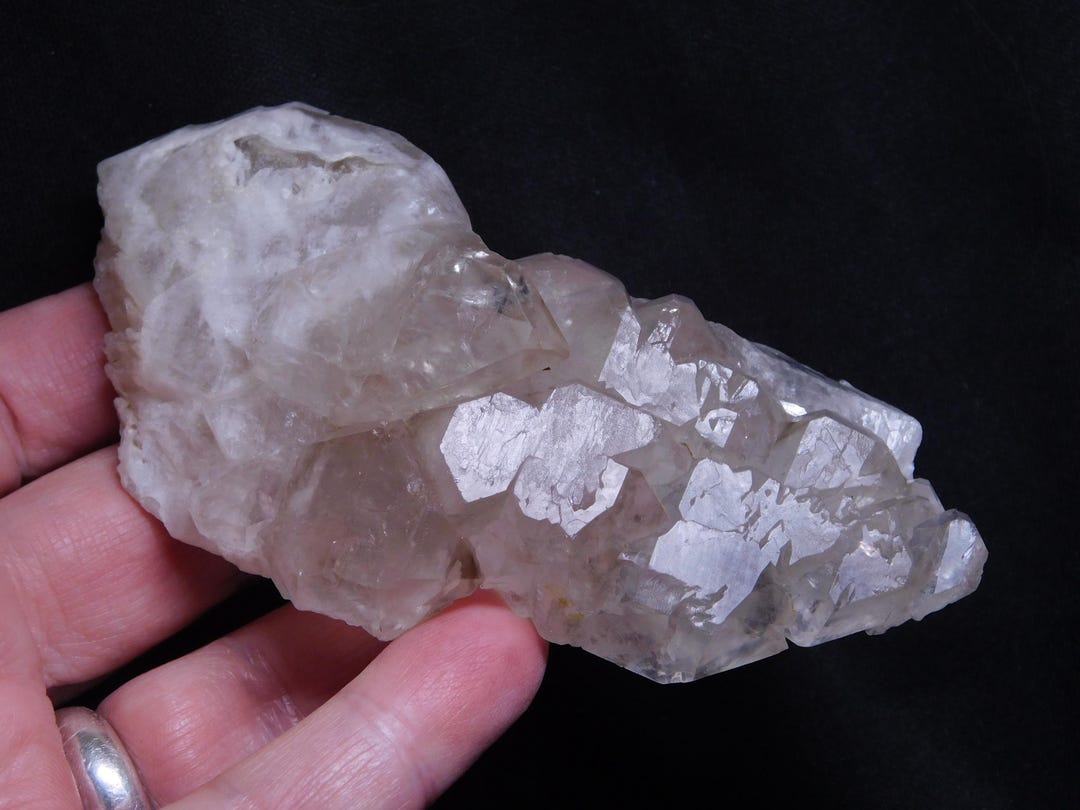 Light Smoky Elestial Quartz Crystal Cluster From Brazil - Etsy