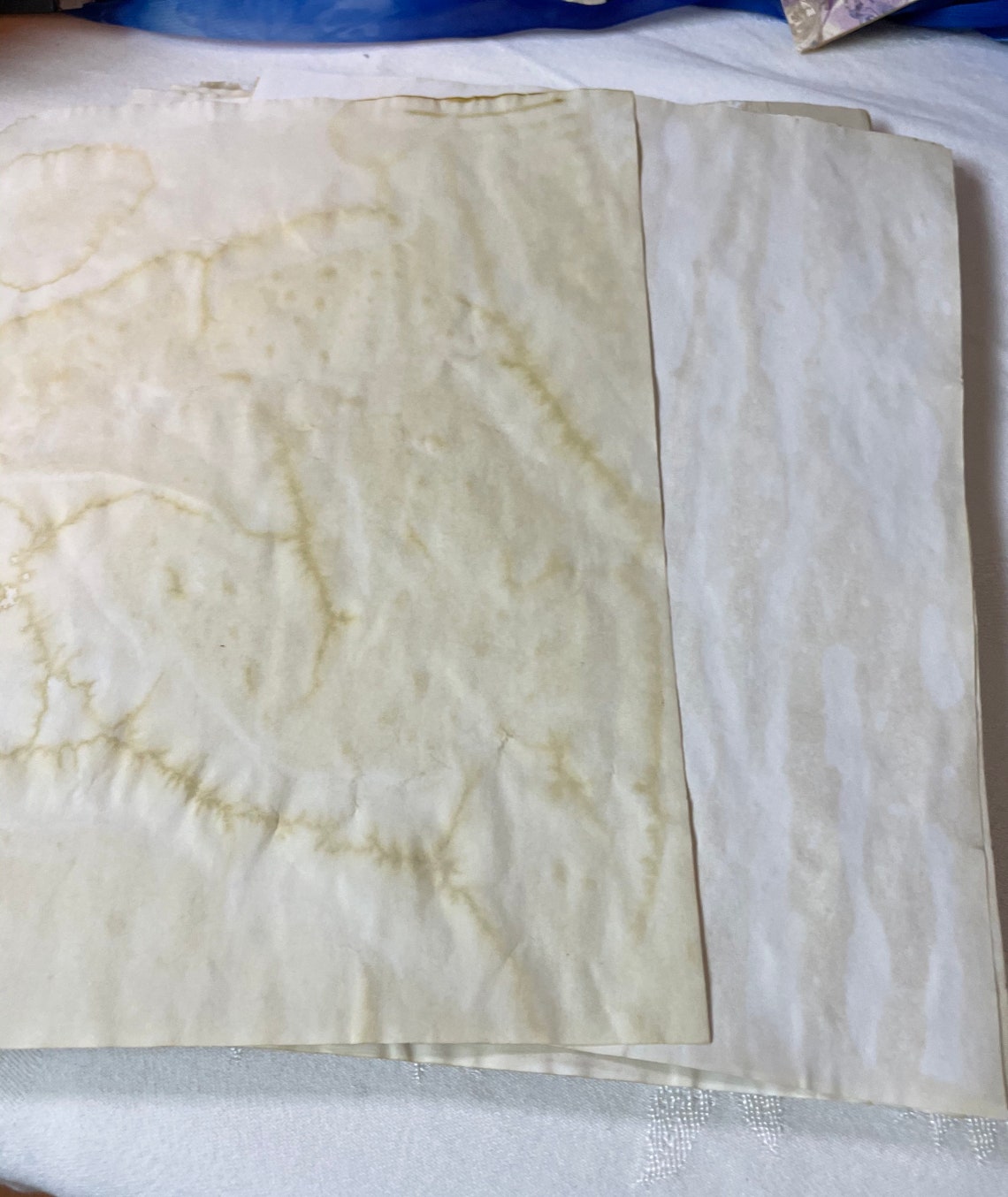 Stack of 10 Sheets of Tea Dyed Paper. Tea Stained Paper. Junk ...