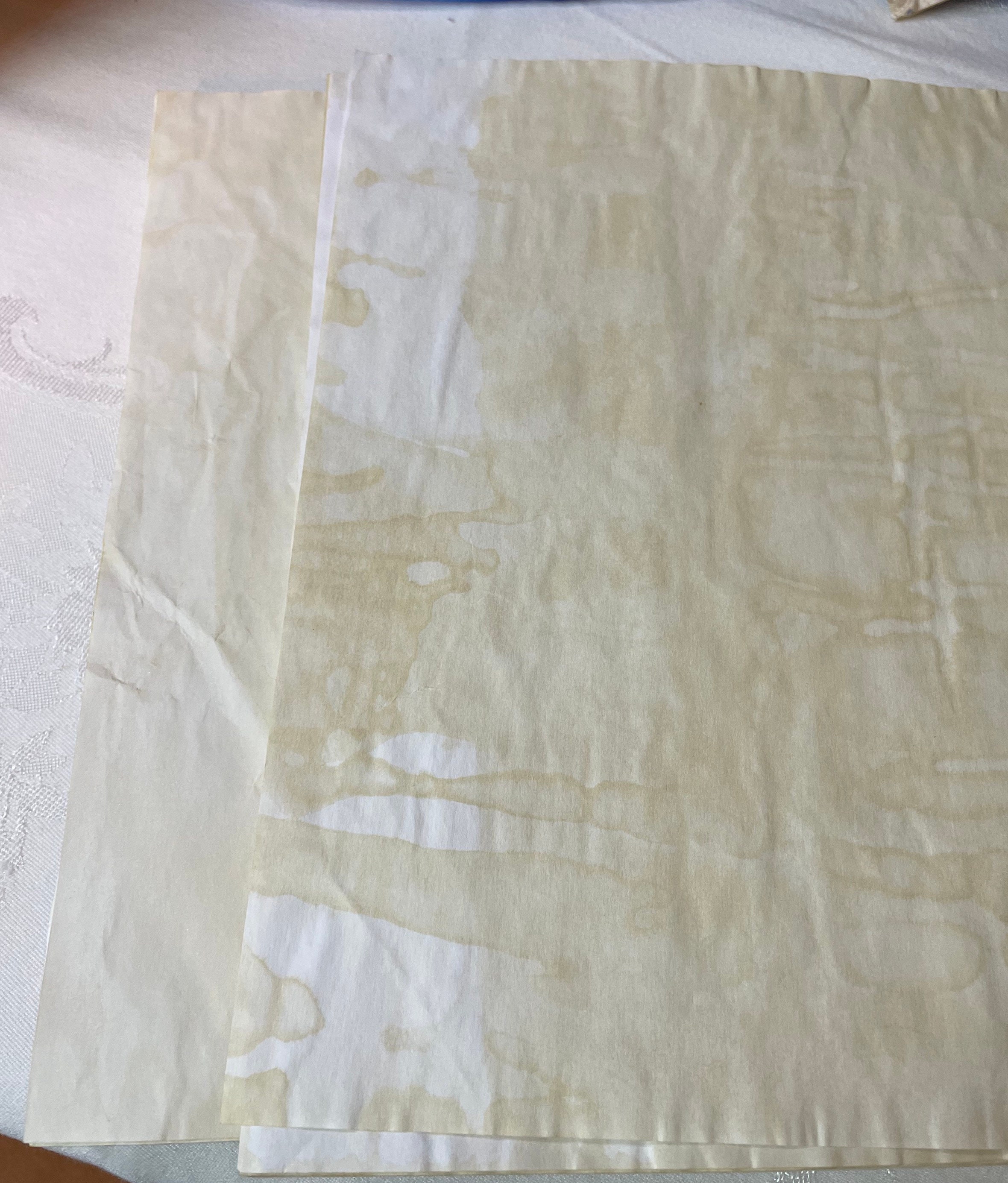 Stack of 10 Sheets of Tea Dyed Paper. Tea Stained Paper. Junk ...