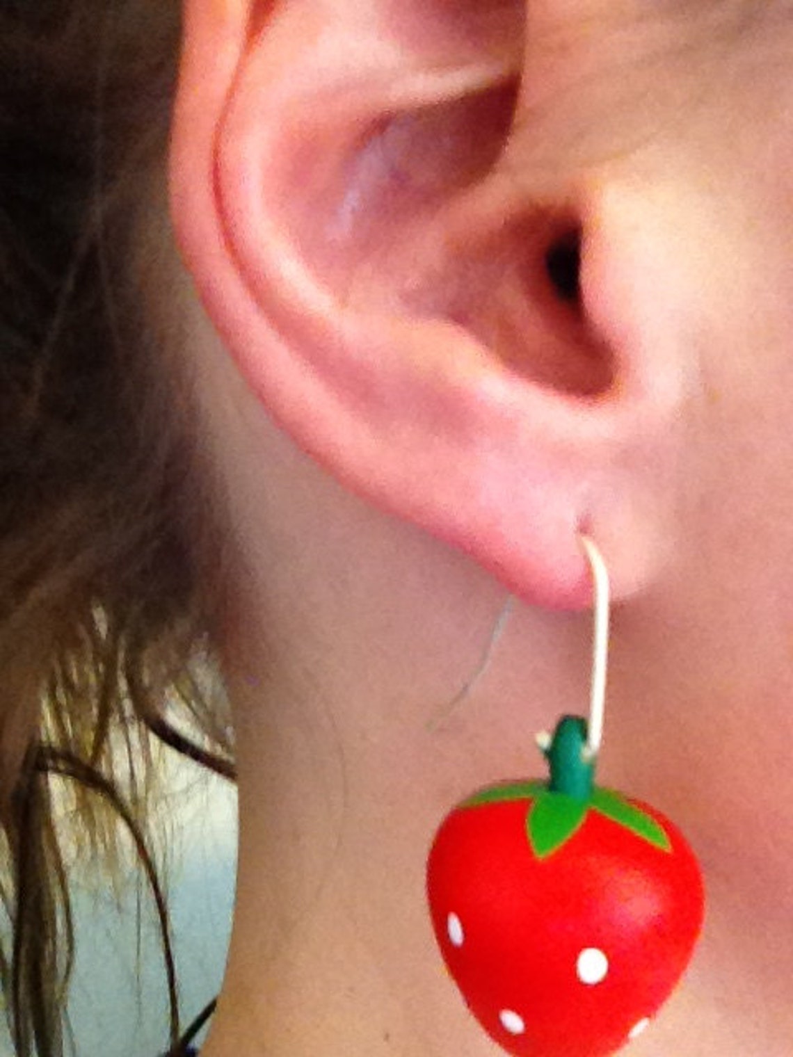 Strawberry Earrings - Etsy