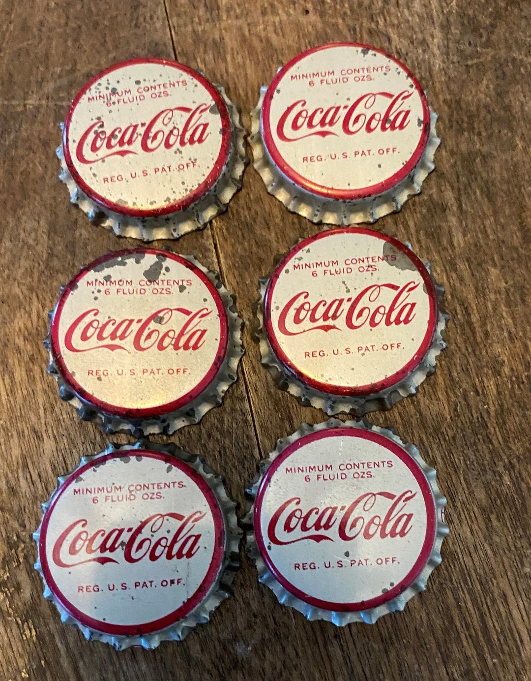 Vintagecoca Cola Coke Soda Bottle Cap With Cork Liner 1960's Set of 6 ...