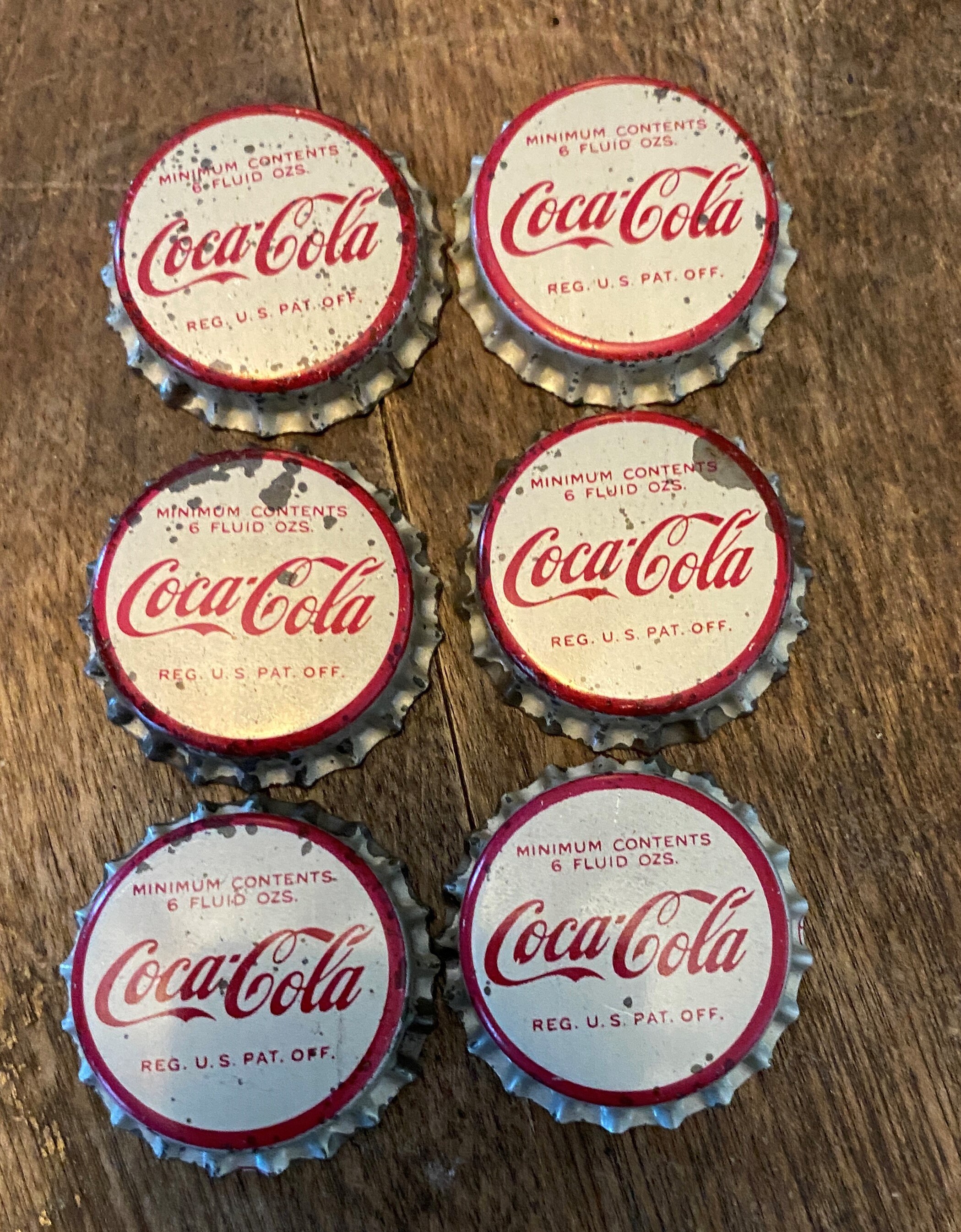 Vintagecoca Cola Coke Soda Bottle Cap With Cork Liner 1960's Set of 6 ...