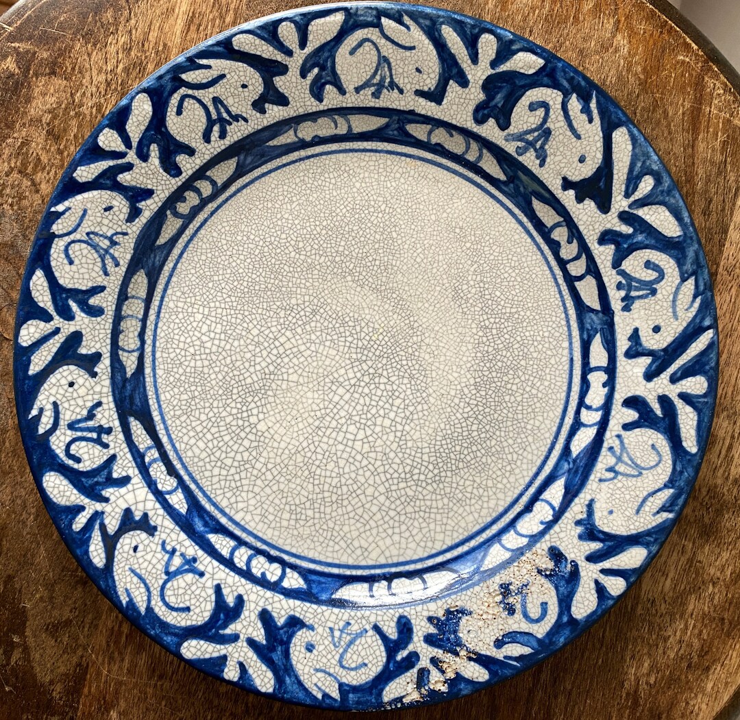 Vintage Dedham Pottery Potting Shed Bunny Plate Estimated 1920's 30's ...