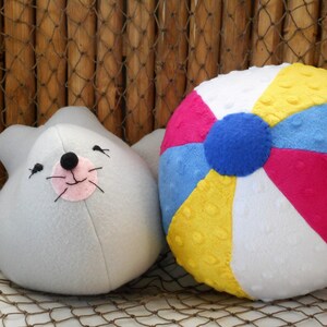 Baby Seal and Beach Ball Plushies, Seal Child's Toy, Nautical Toy ...