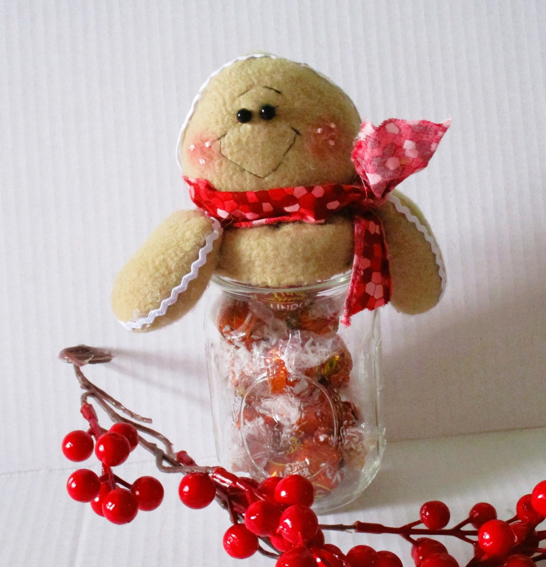 Gingerbread Treat Jar, Candy Holderm Christmas Gift for Teacher, Friend ...